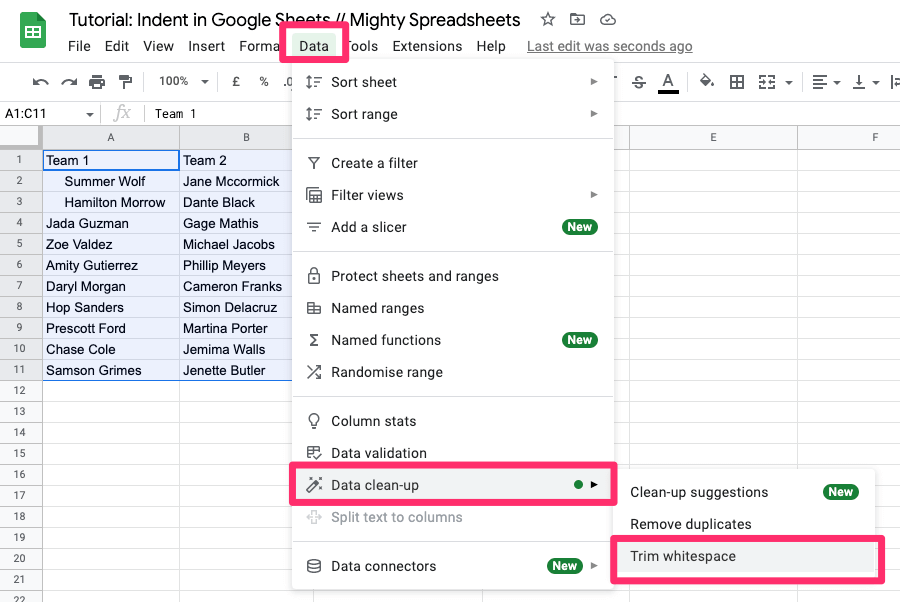 How To Indent In Google Sheets 3 TAB Key Alternatives 