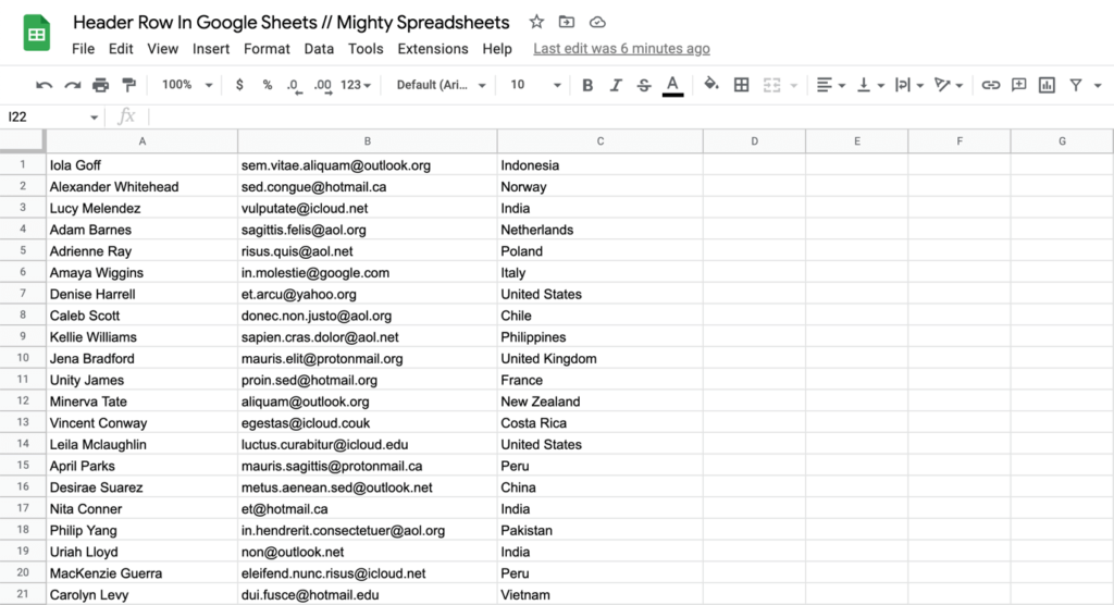 How To Make A Header Row In Google Sheets 2 Easy Ways 